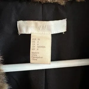 H&M | Jackets & Coats | Hm Faux Fur Leopard Print Coat In Brown And ...